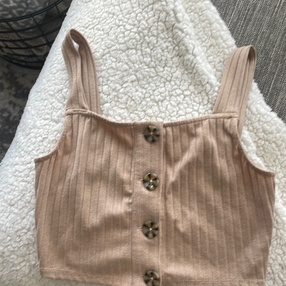 Wild Honey | Tops | Tan Knit Crop Top | Poshmark